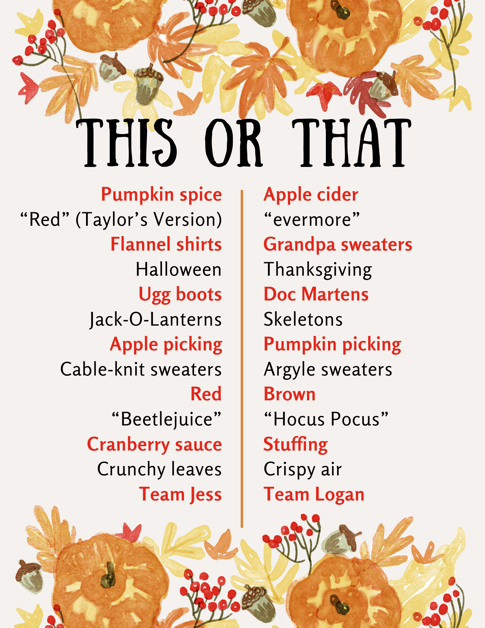 This or That | The College Voice